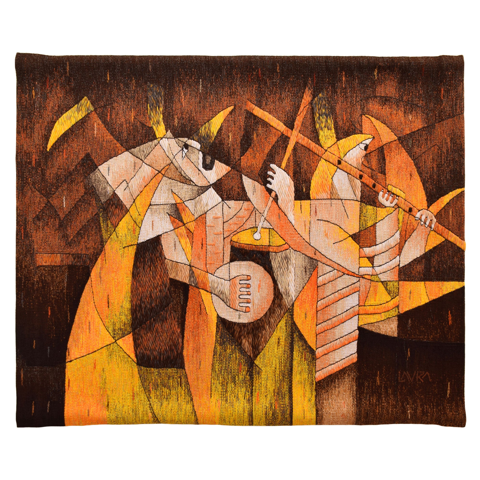 Tapestry "Musicians IV" - Size 39 x 51″