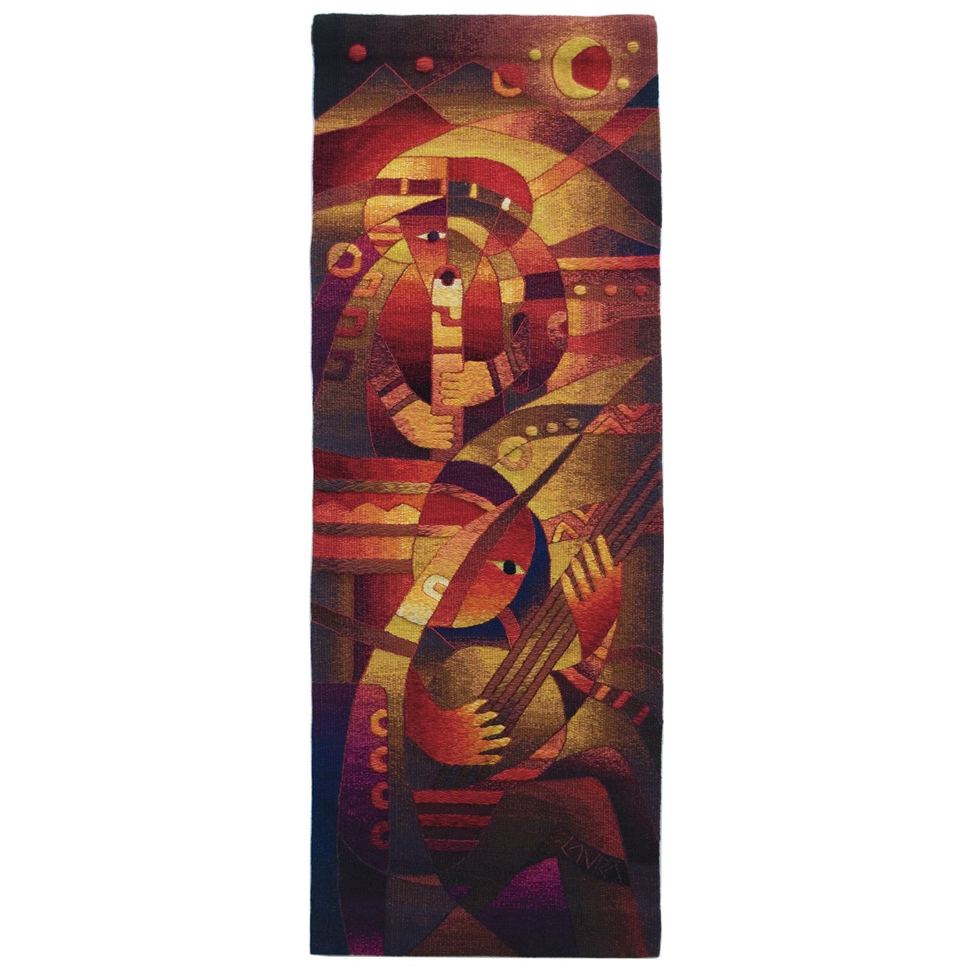 Tapestry "Musicians in Duo" - Size 55 x 19″