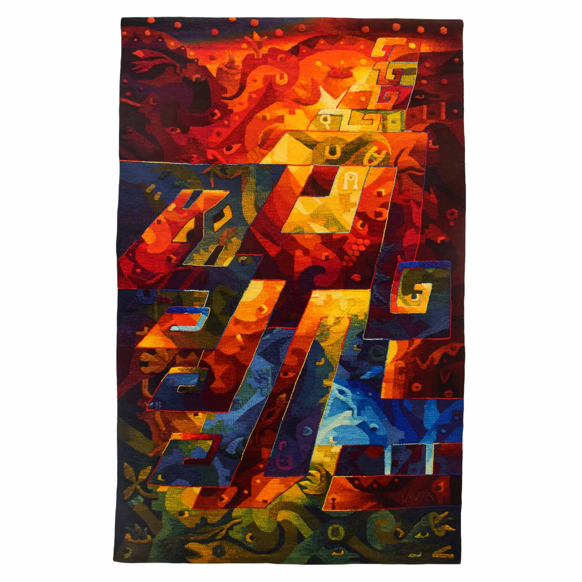 Tapestry "Position of the Condor X" - Size 74 x 47"