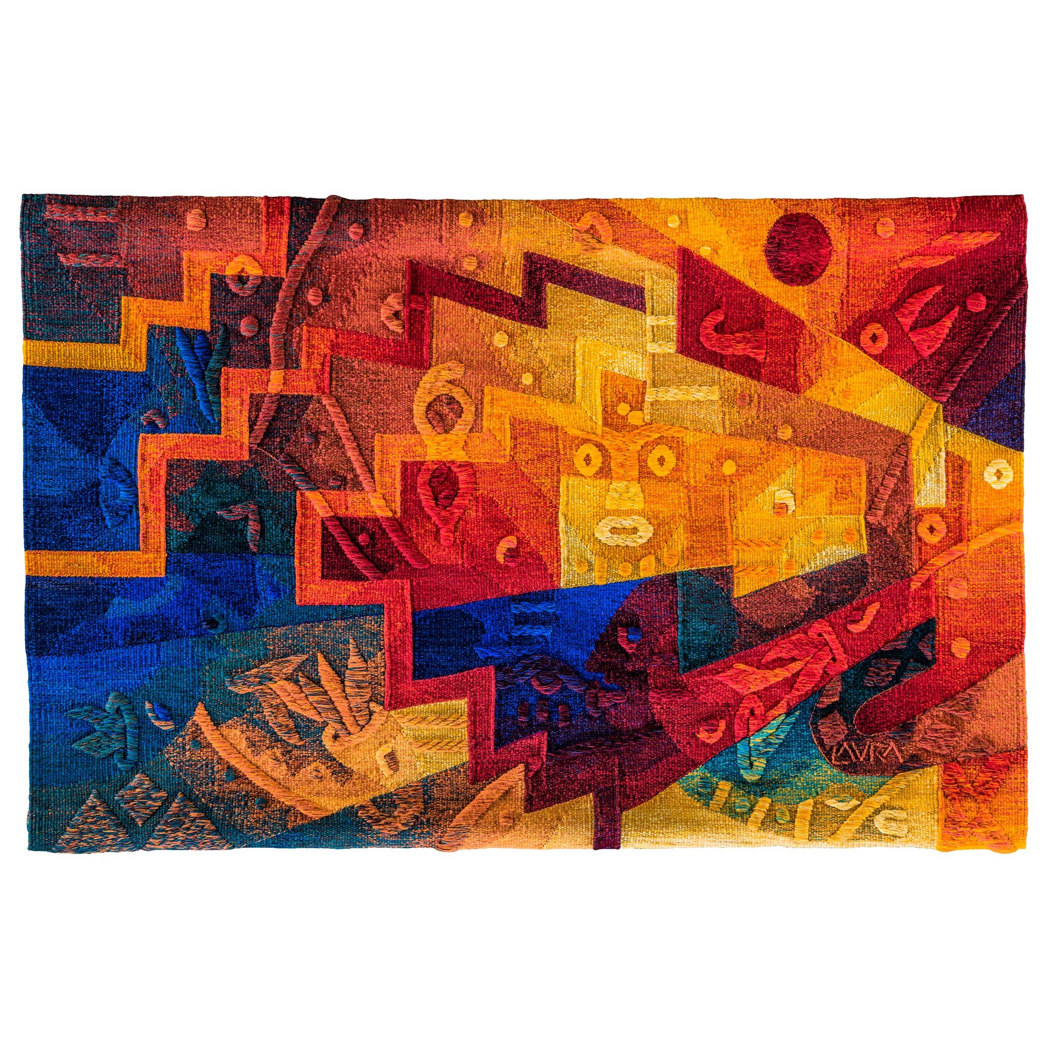 Tapestry "Flight of the Condor in the Andes" - Size 31 x 47"